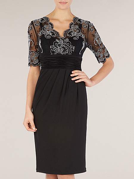 BARGAIN Alexon Lace Detail Jersey Dress WAS £110 NOW £29 at House of ...