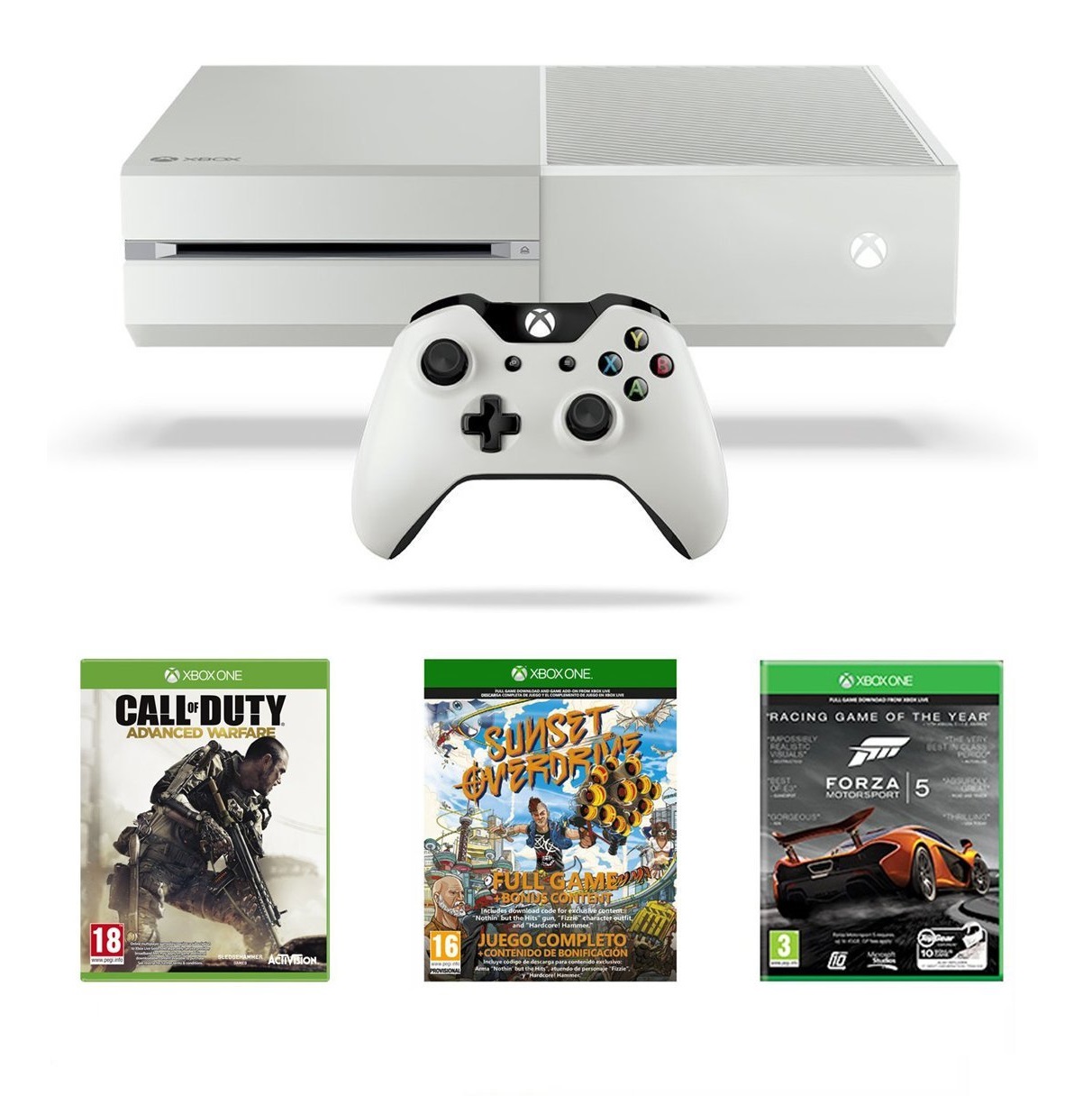 BARGAIN Xbox One Console White Sunset Plus COD: Advanced Warfare NOW £ ...